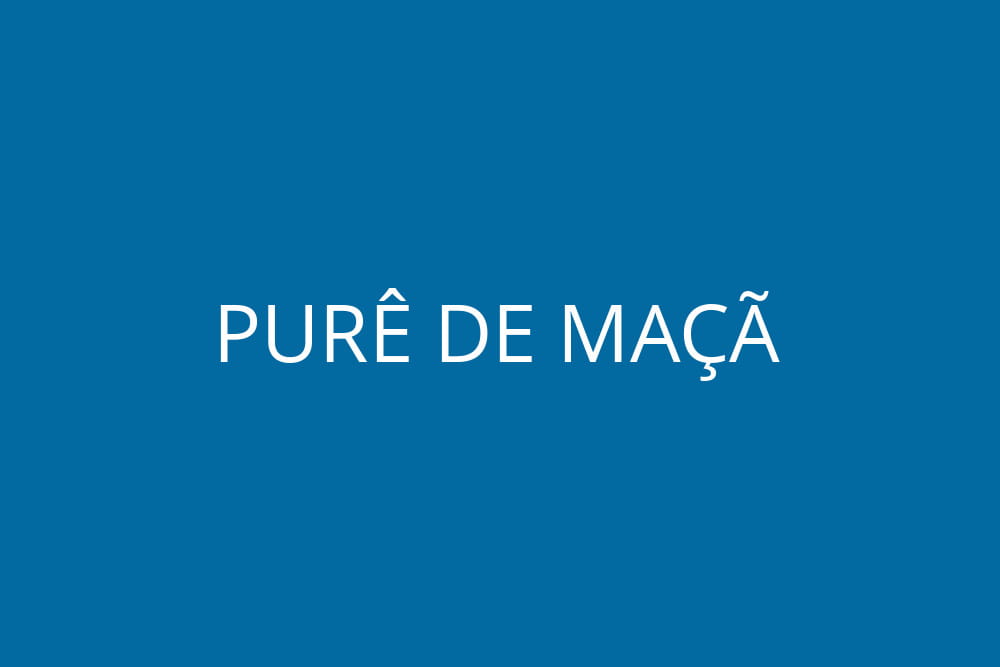 Receita de Purê de Maçã - Click Receita