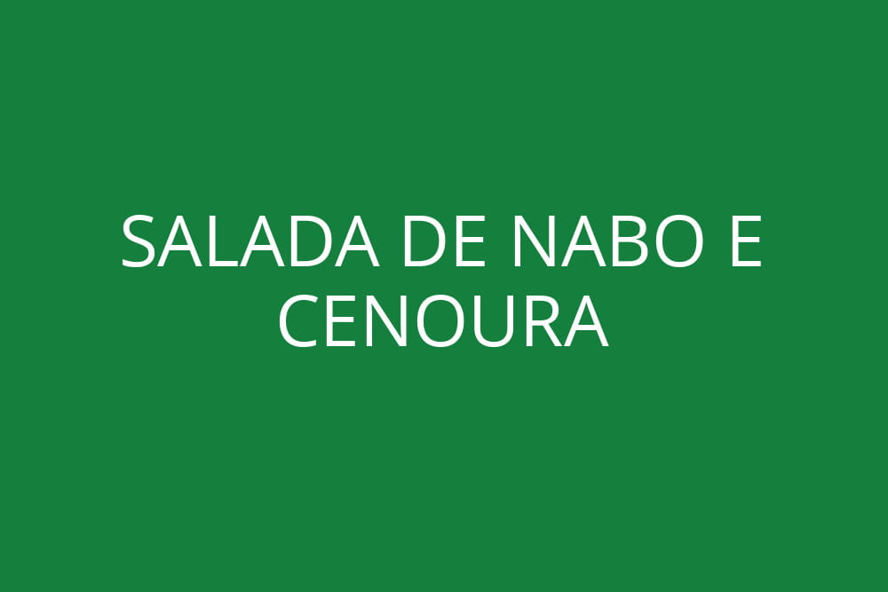 Receita de Salada de Nabo e Cenoura - Click Receita